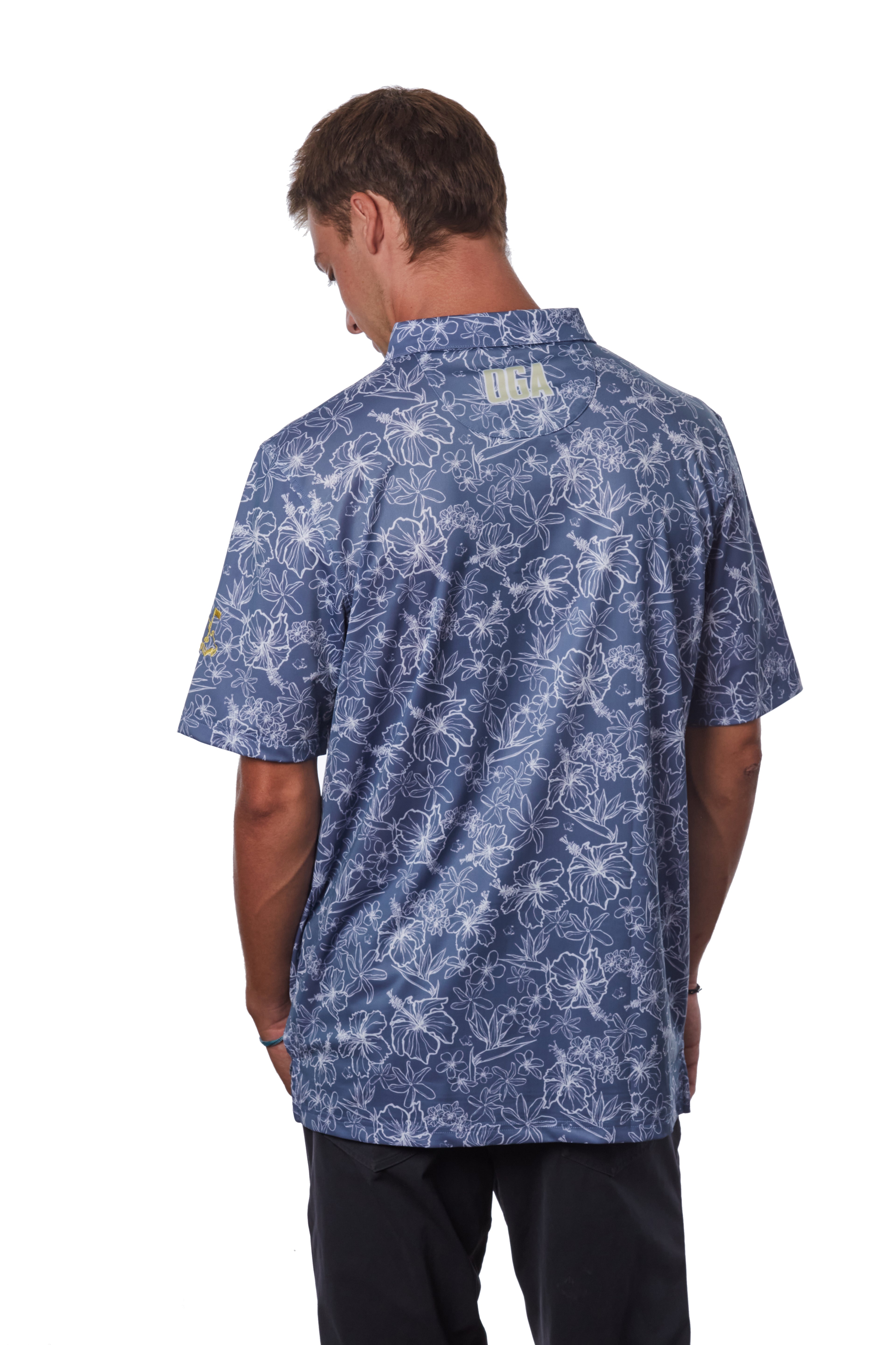 Shop Limited Edition Polos: "Scattered Islands" Black Onyx - OGA Men's Polo – Oahu Golf Apparel